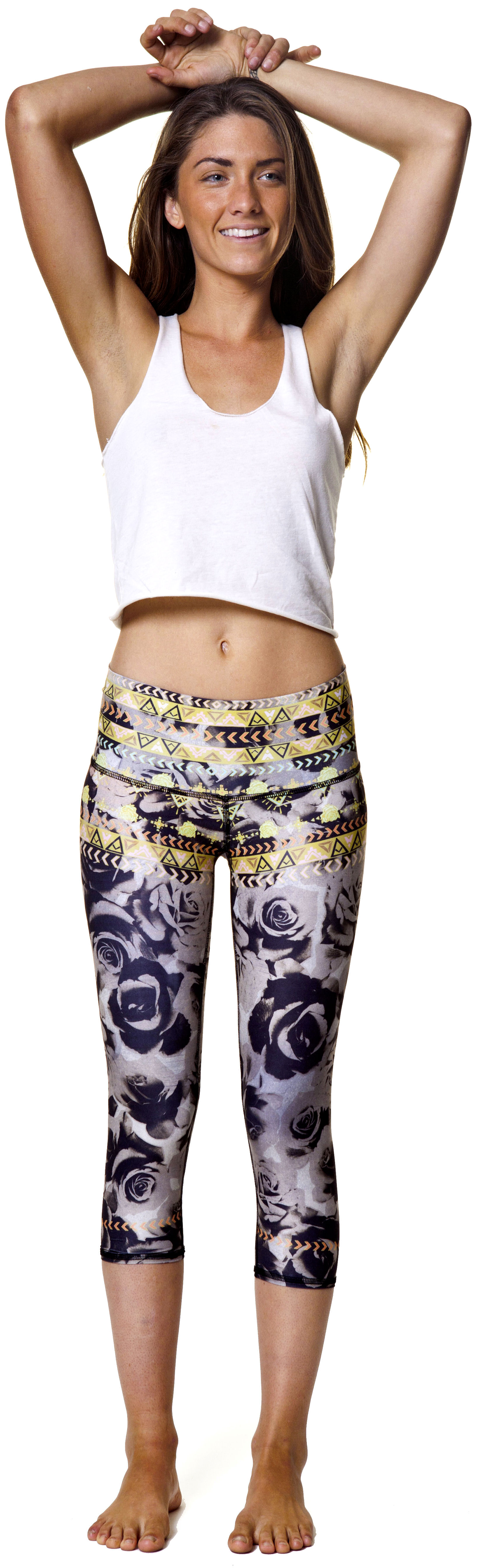 Teeki Activewear ~ Desert Rose (Gold) Capris